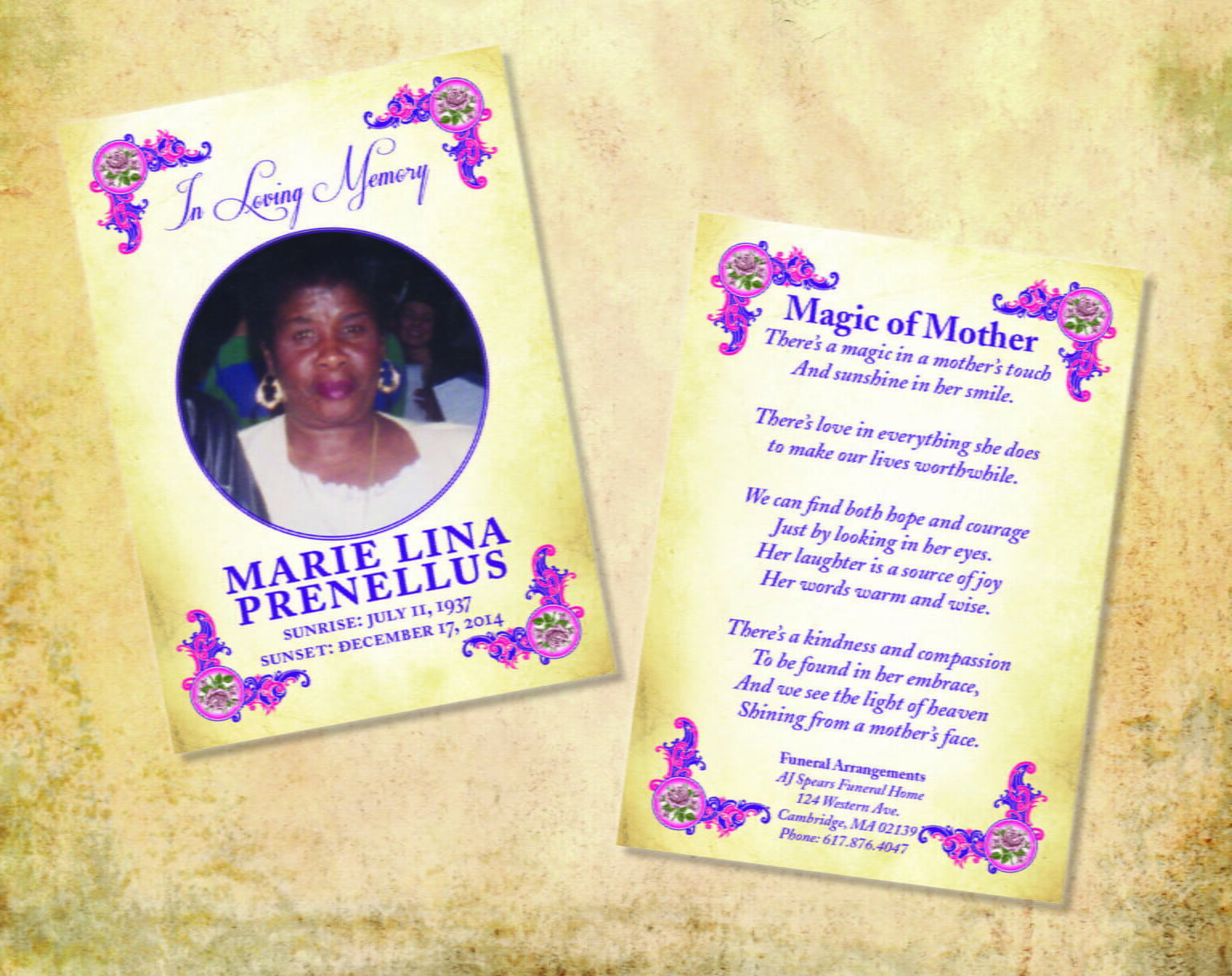 Wallet-Sized Laminated Prayer Cards: Elegant Rose Collection ...